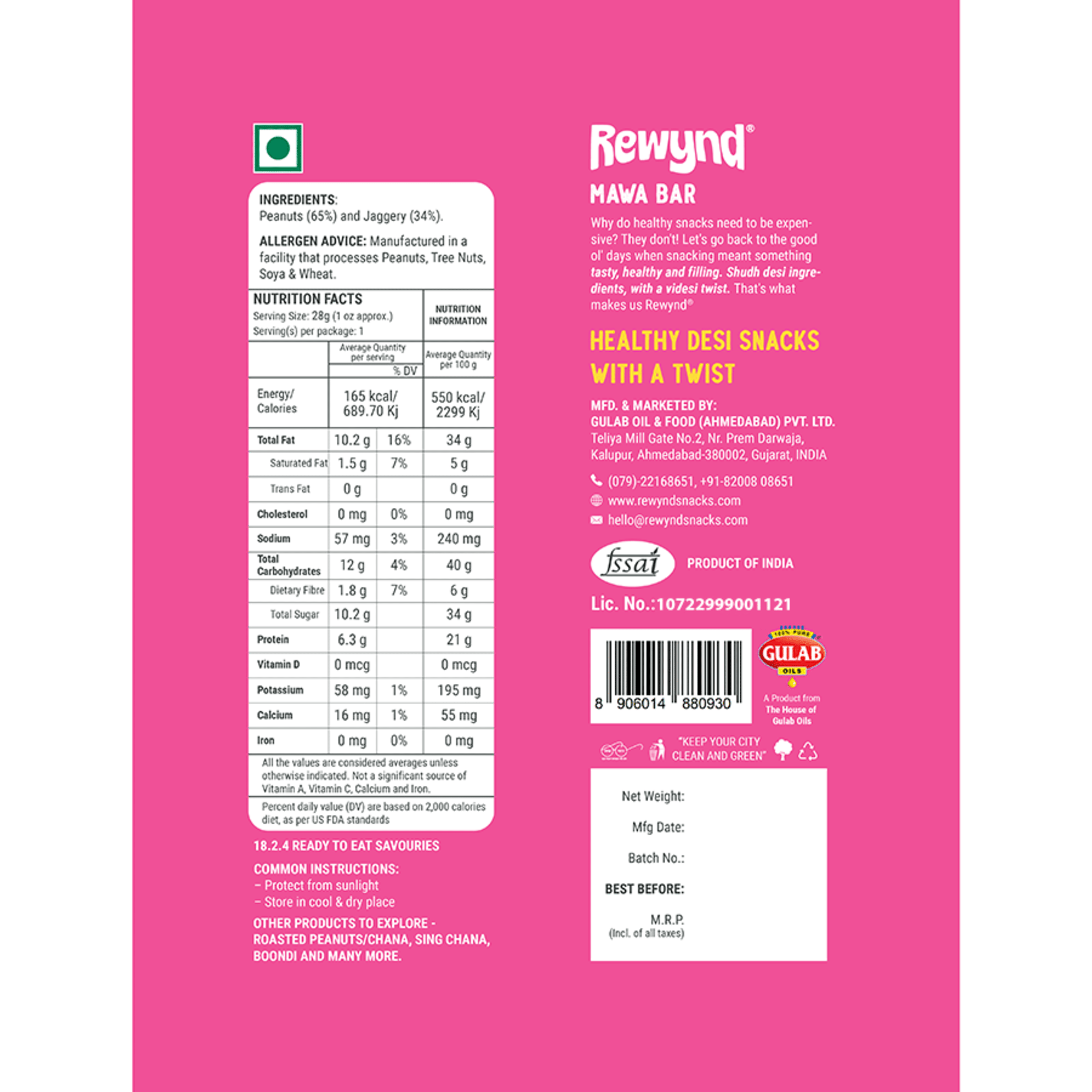 Buy Healthy & Tasty Mawa Chikki Online – Rewynd Snacks