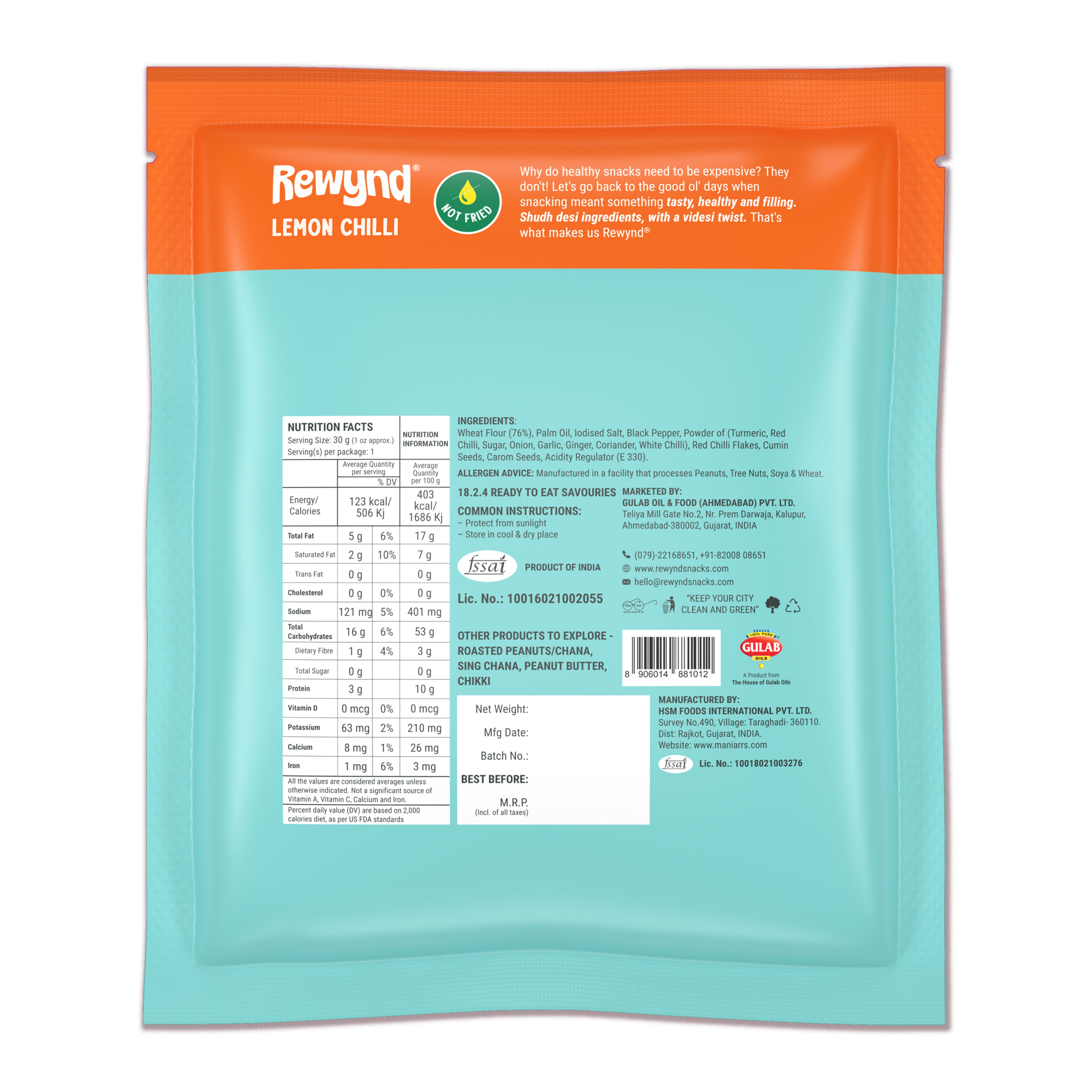 Buy Lemon Chilli Khakhra Online – Rewynd Snacks