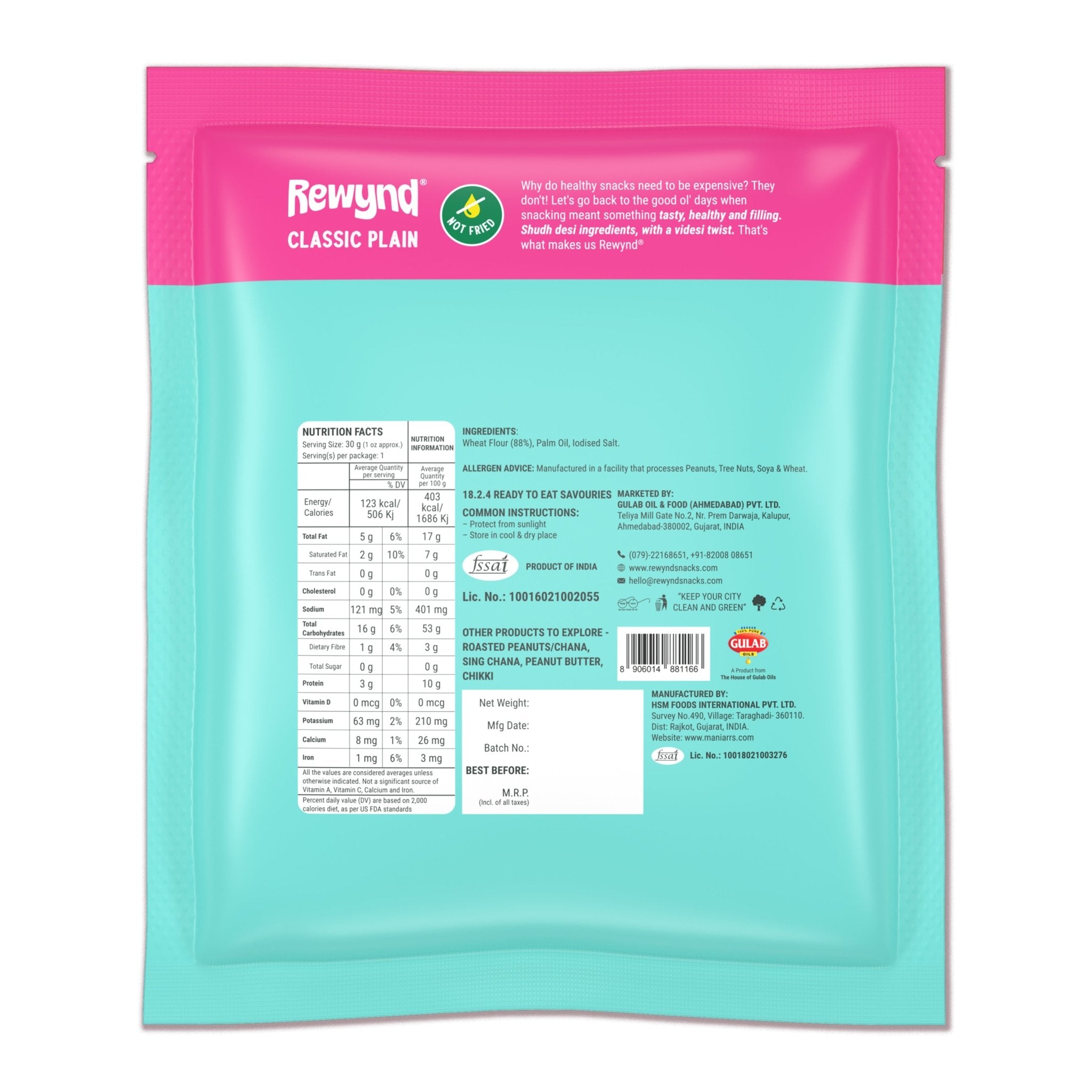 Buy Classic Tasty Plain Khakhra Online – Rewynd Snacks